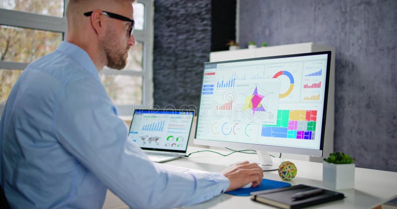 KPI Business Analytics Dashboard Stock Photo - Image of financial, tech ...