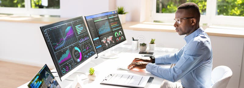 KPI Business Analytics Data Dashboard Stock Photo - Image of american ...