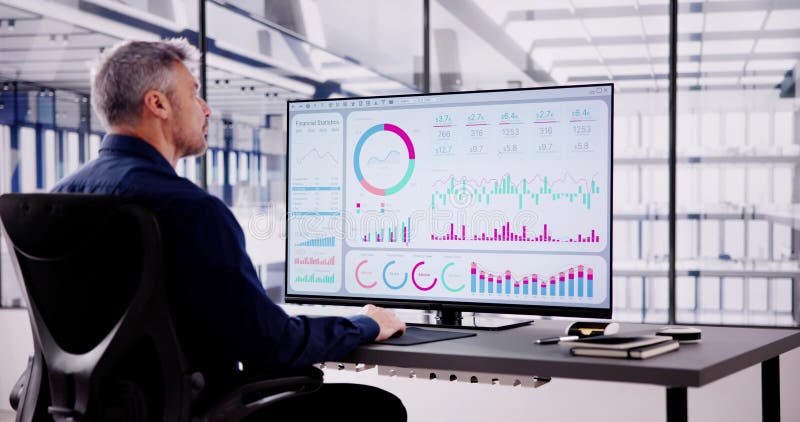 KPI Business Analytics Data Dashboard Stock Photo - Image of analyst ...