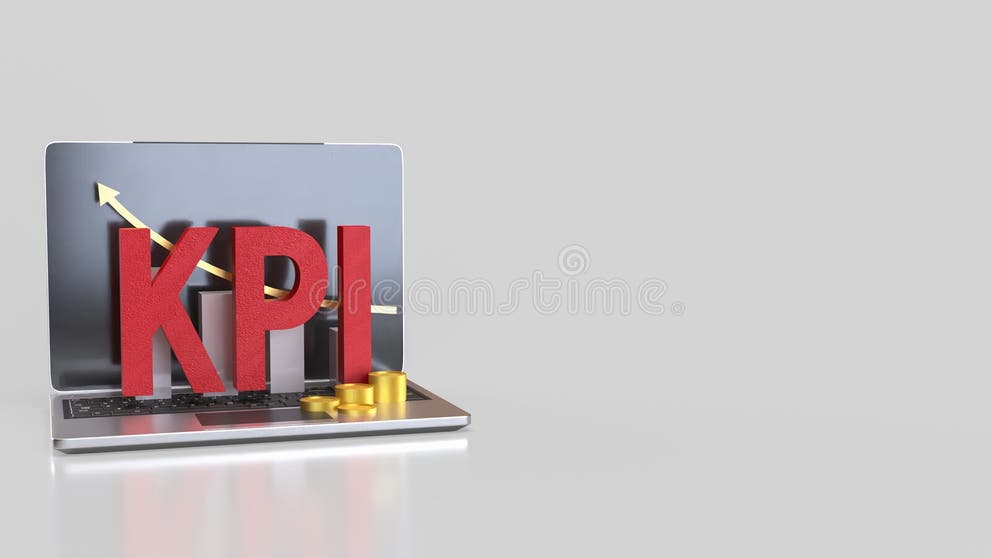 The Kpi and Chart on Notebook for Business Concept 3d Rendering Stock ...