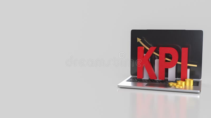 The Kpi and Chart on Notebook for Business Concept 3d Rendering Stock ...