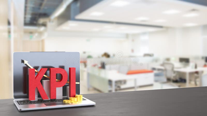 The Kpi and Chart on Notebook for Business Concept 3d Rendering Stock ...