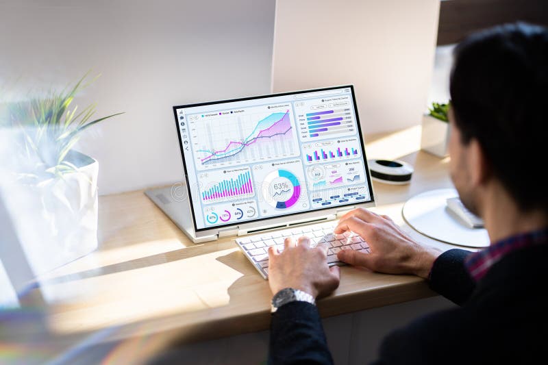 KPI Dashboard Data Analytics Stock Photo - Image of analytics ...