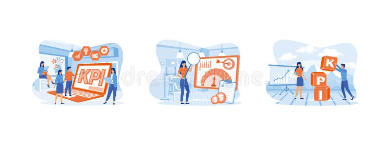 Kpi Data Report. Key Performance Indicator or KPI for Business Success ...