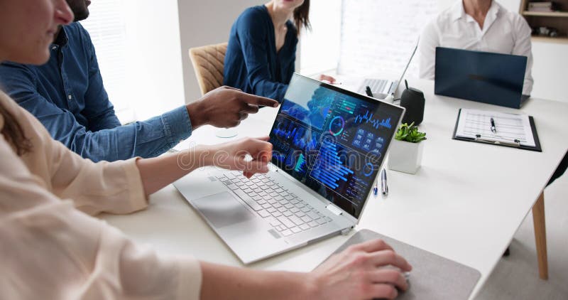 KPI Financial Dashboard Analysis by Diverse Team Stock Photo - Image of ...