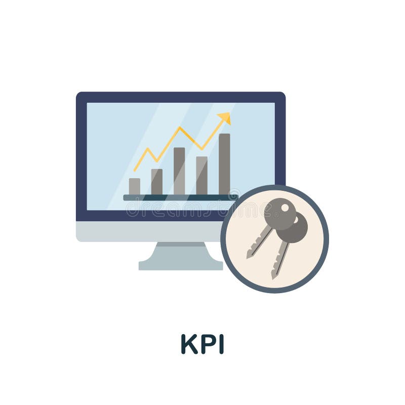 Kpi Flat Icon. Colored Element Sign from Market Integration Collection ...