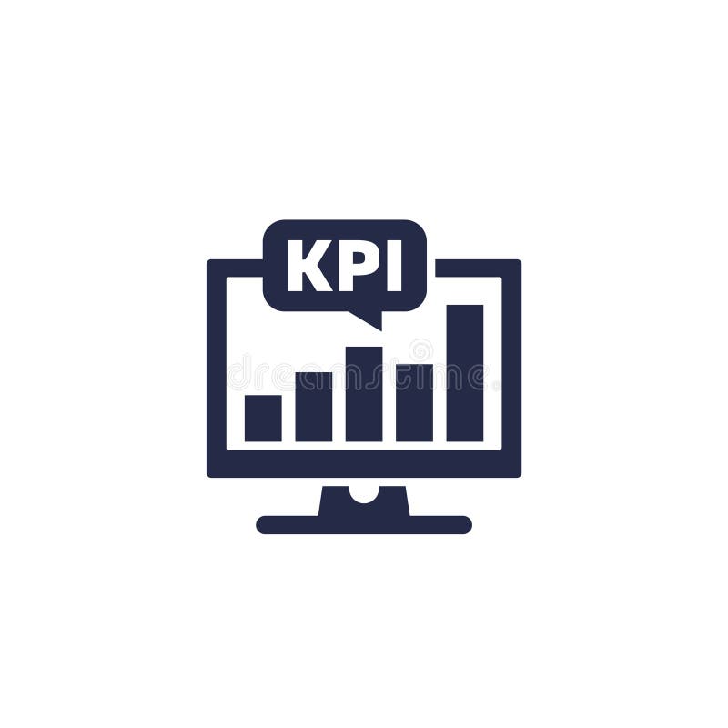 KPI Icon, Key Performance Indicator Stock Illustration - Illustration ...