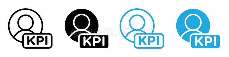 KPI icon logo set vector stock vector. Illustration of quality - 327226468