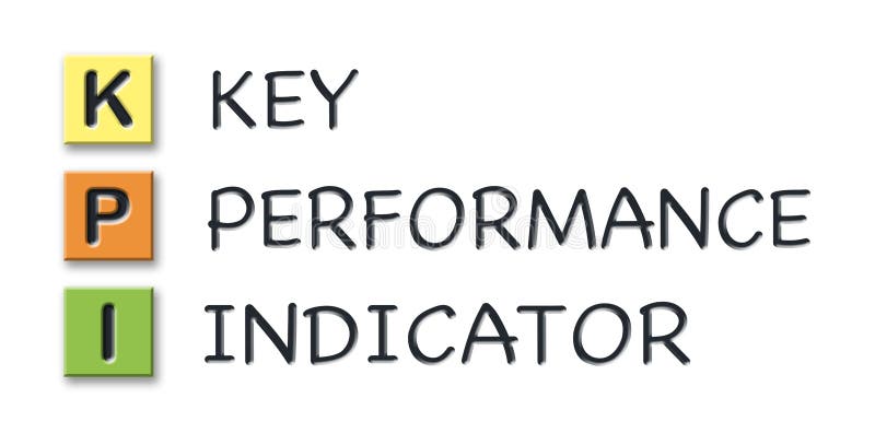 KPI Initials in Colored 3d Cubes with Meaning Stock Illustration ...
