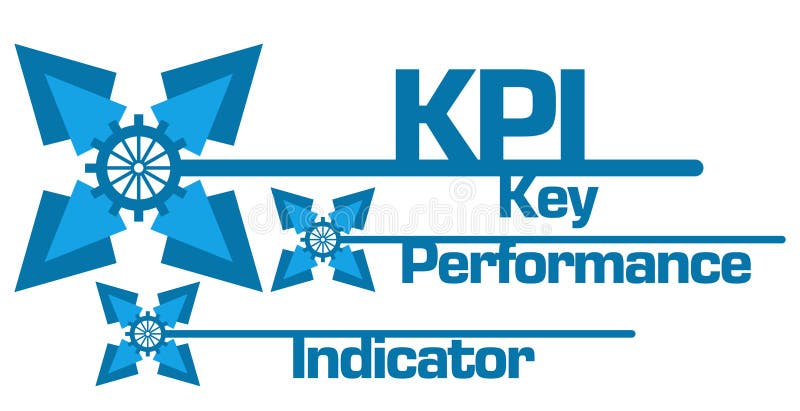 KPI - Key Performance Indicator Blue Triangle Horizontal Stock ...