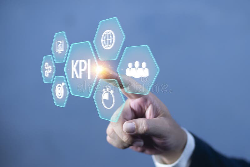 Businessman Working with Data To Analyze Key Performance Indicators ...