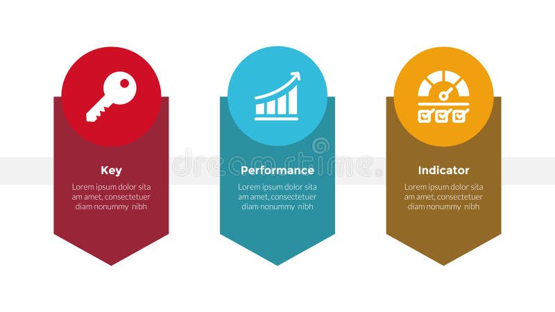 KPI Key Performance Indicator Infographics Template Diagram with Down ...