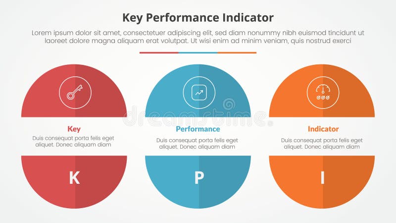 KPI Key Performance Indicator Model Infographic Concept for Slide ...