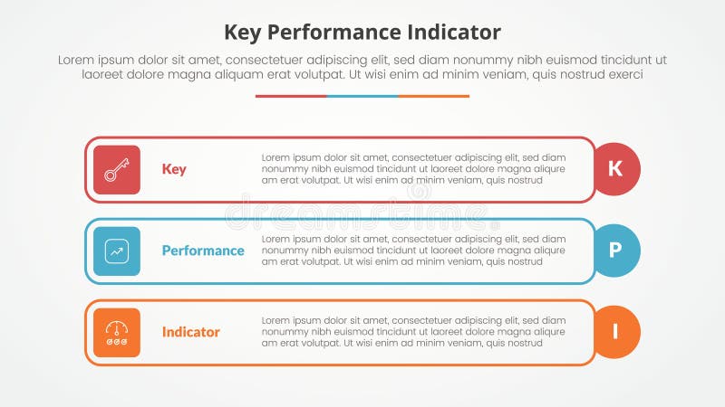 KPI Key Performance Indicator Model Infographic Concept for Slide ...