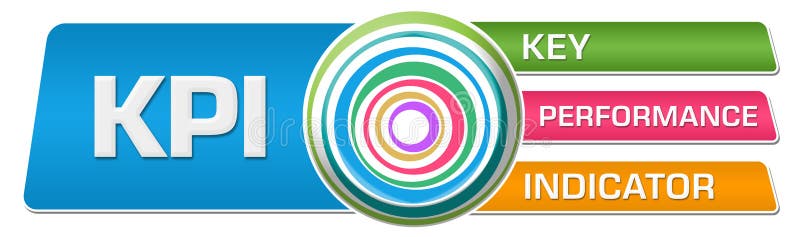 KPI - Key Performance Indicator Business Symbols Blue Left Triangles ...