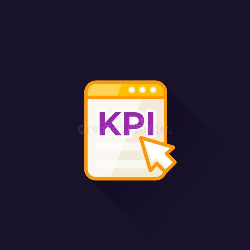 KPI, Key Performance Indicator, Vector Icon Stock Vector - Illustration ...