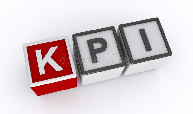 Kpi Key Performance Indicator Word Block on White Stock Illustration ...