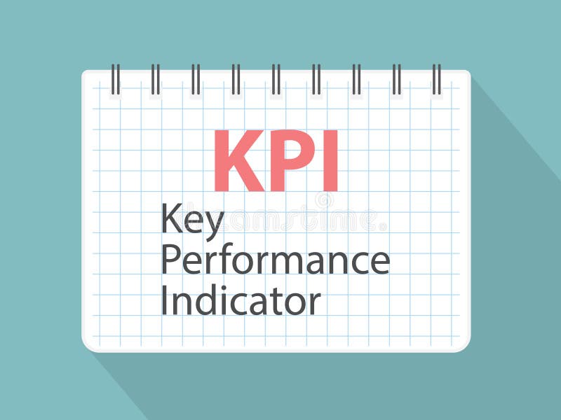 KPI Key Performance Indicator Written in Notebook Stock Vector ...