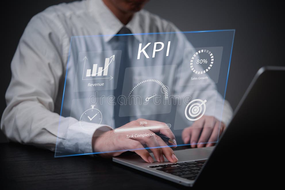 KPI Key Performance Indicators Dashboard Displaying Metrics, Data Analysis, and Performance ...