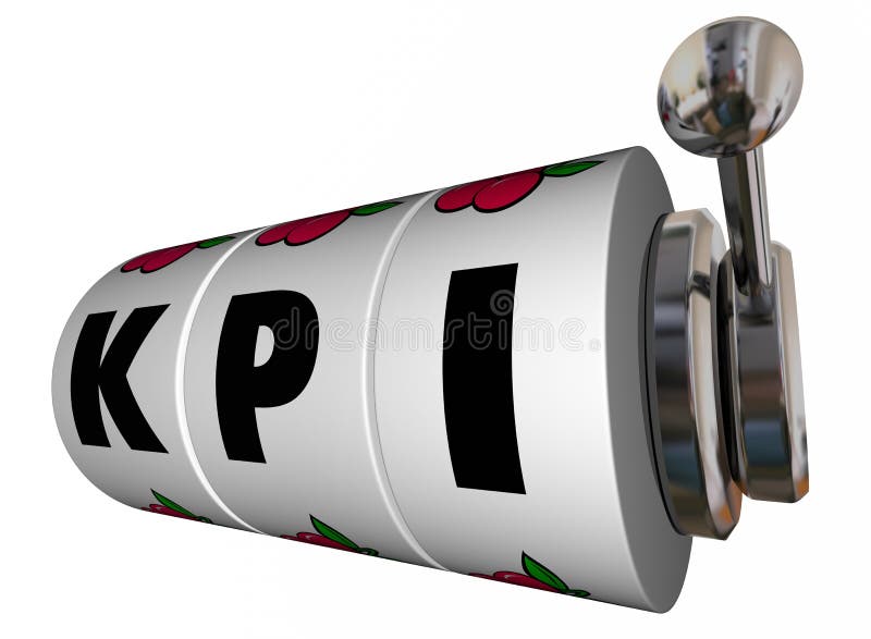 KPI Key Performance Indicators Slot Machine Wheels Jackpot Stock ...