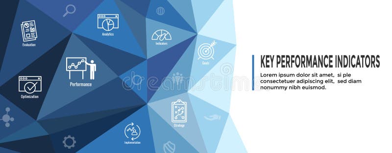 KPI - Key Performance Indicators Web Header Banner and Icon Set Stock ...