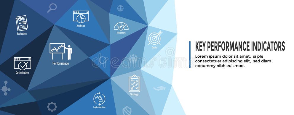 Kpi Key Performance Indicators Web Header Banner Stock Illustrations ...