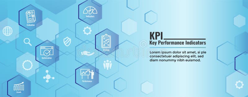 KPI - Key Performance Indicators Web Header Banner and Icon Set Stock ...