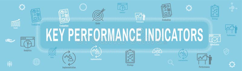 KPI - Key Performance Indicators Web Header Banner and Icon Set Stock ...