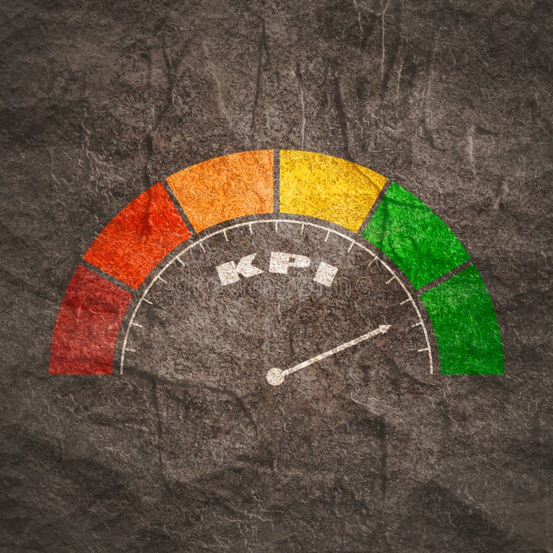 KPI Measuring Device with Arrow and Scale. Stock Illustration ...