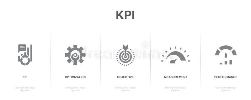 KPI, Optimization, Objective Stock Vector - Illustration of button ...