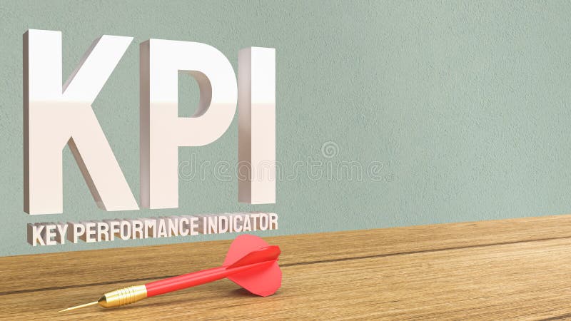 The Kpi and Red Dart for Business Concept 3d Rendering Stock ...