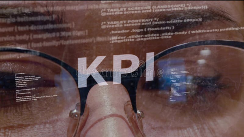 KPI Text on Background of Developer Stock Footage - Video of future ...
