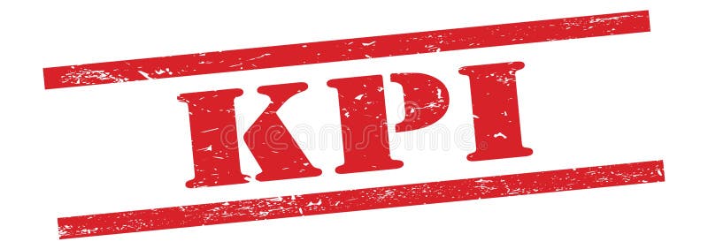 KPI Text on Red Grungy Lines Stamp Stock Illustration - Illustration of ...