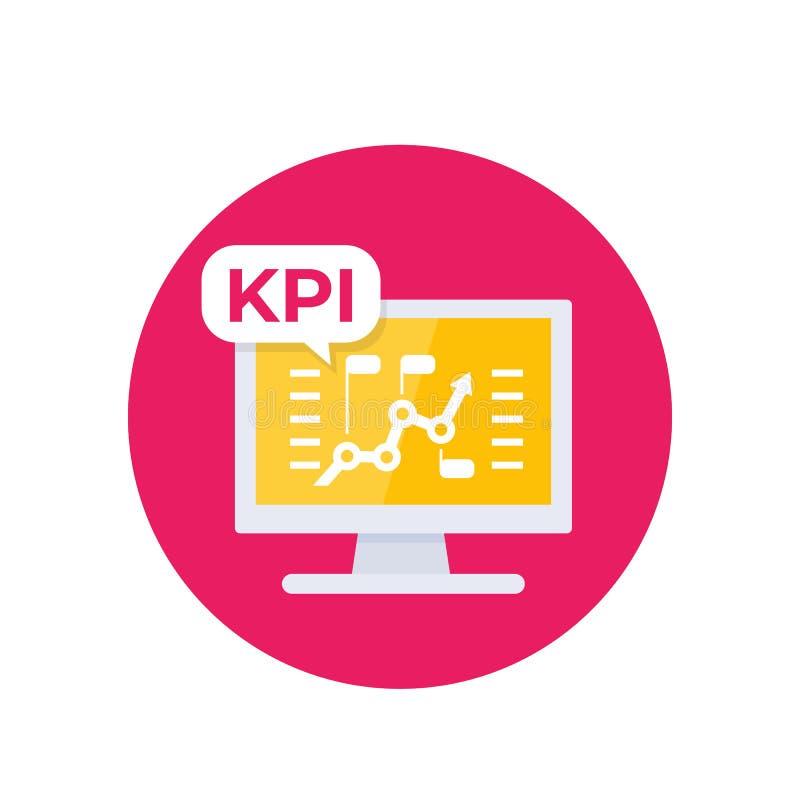 KPI vector icon stock vector. Illustration of indicator - 134996230