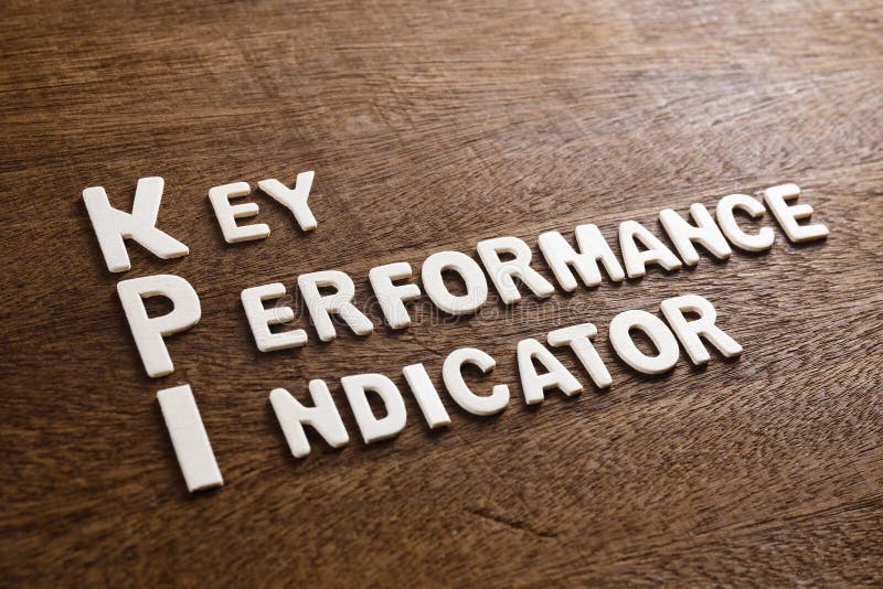 KPI Wood Letters stock image. Image of concept, analysis - 107191823