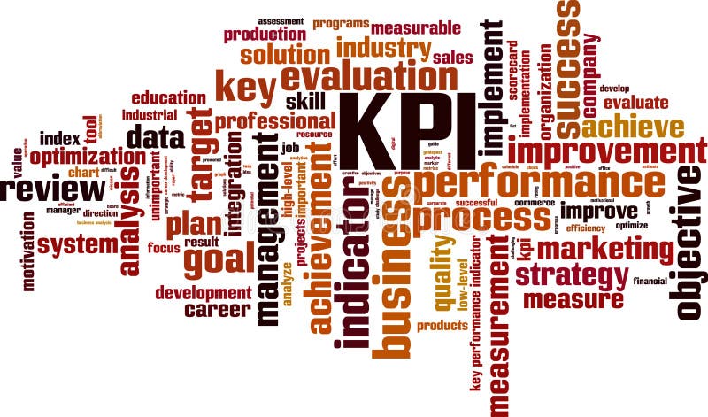 KPI word cloud stock vector. Illustration of measurable - 196932465