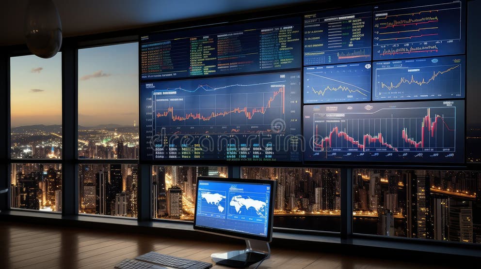 Kpis Big Data Visualization Stock Illustration - Illustration of ...