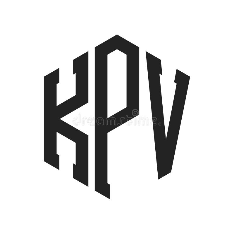 KPV Logo Design. Initial Letter KPV Monogram Logo Using Hexagon Shape ...
