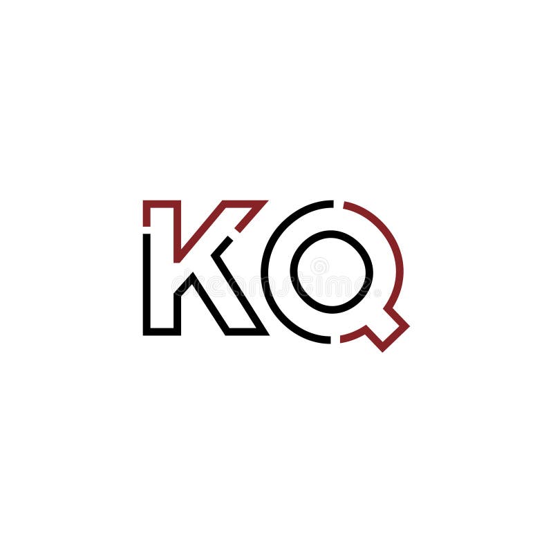 KQ Letter Logo Icon Design Template Elements Stock Vector ...