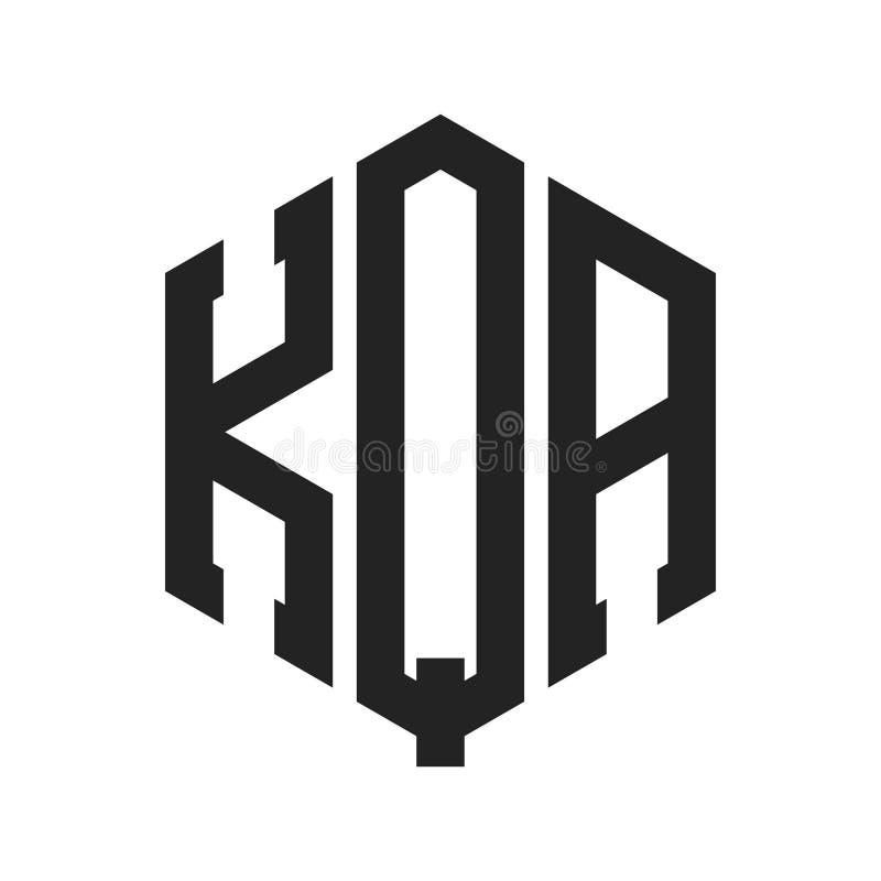 KQA Logo Design. Initial Letter KQA Monogram Logo Using Hexagon Shape ...