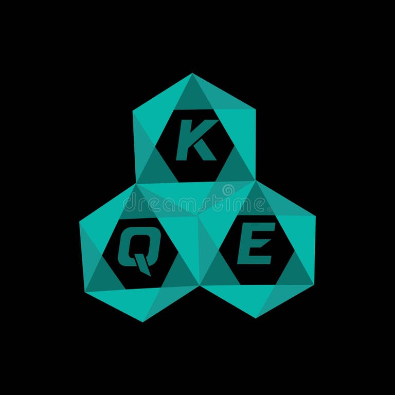 KQE Creative Minimalist Letter Logo. KQE Unique Vector Initials ...