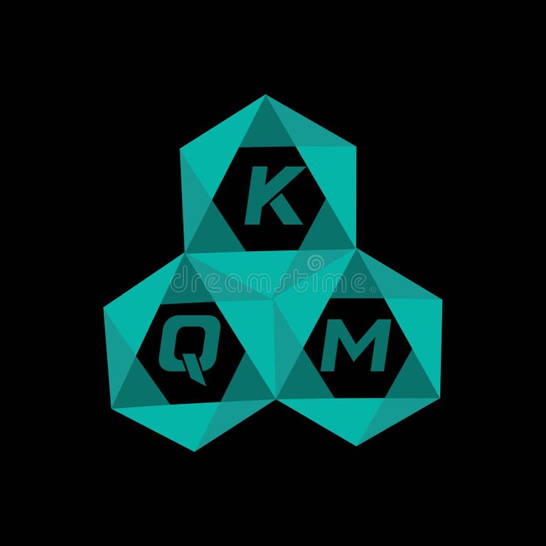 KQM Creative Minimalist Letter Logo. KQM Unique Vector Initials ...