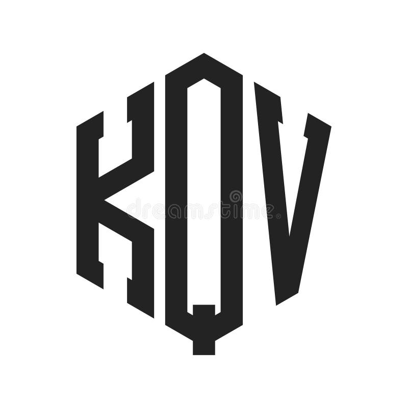 KQV Logo Design. Initial Letter KQV Monogram Logo Using Hexagon Shape ...