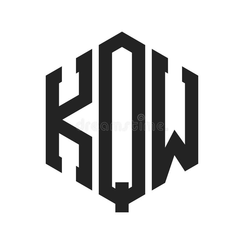 KQW Logo Design. Initial Letter KQW Monogram Logo Using Hexagon Shape ...