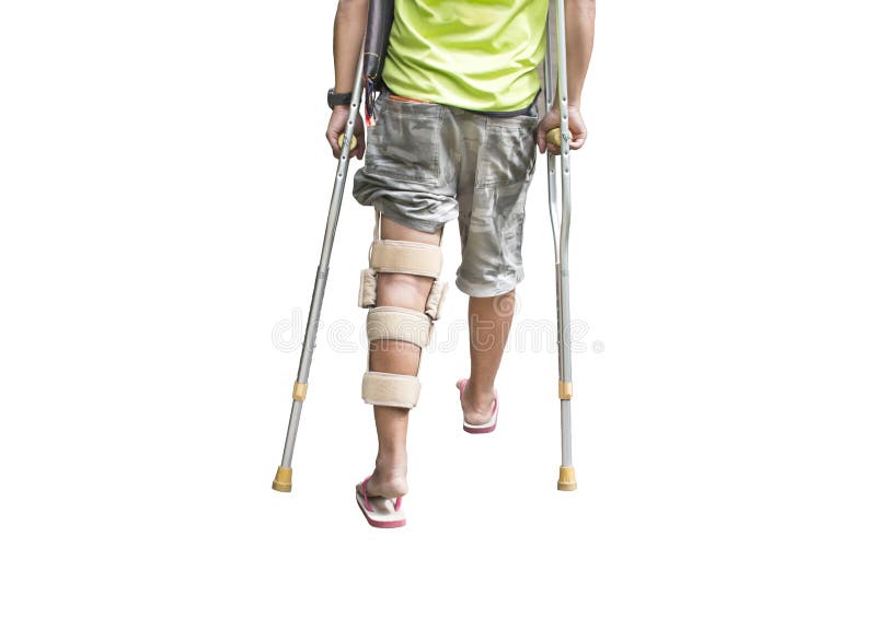 Krücke Und Gebrochenes Bein Stockbild - Bild von unfall, gebrochen ...