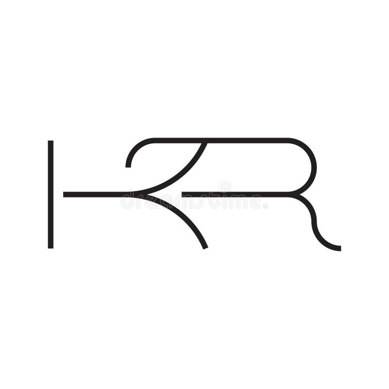 Kr Initial Letter Vector Logo Icon Stock Vector - Illustration of ...