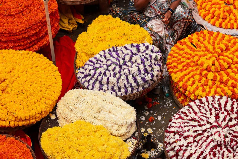 KR Market is the Largest Flower Market in Bangalore, India Stock Photo ...