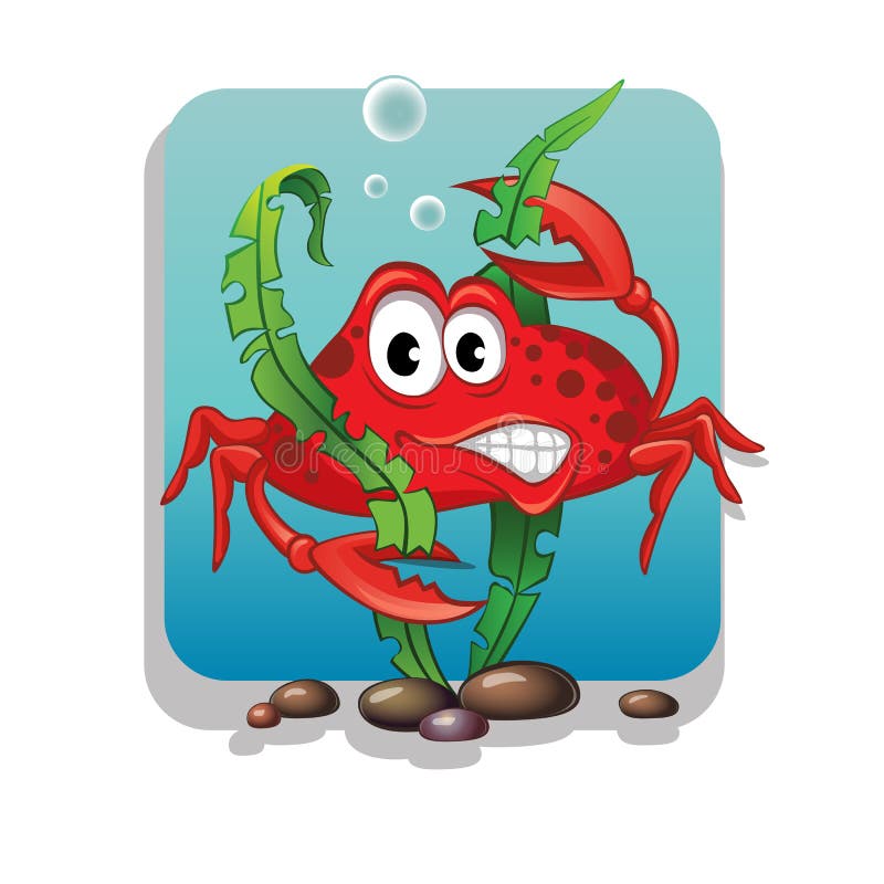 Krabbe mit Comics stock abbildung. Illustration von ozean - 42609311