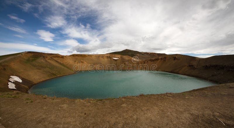 Krafla caldera stock photo. Image of viti, green, iceland - 48497276