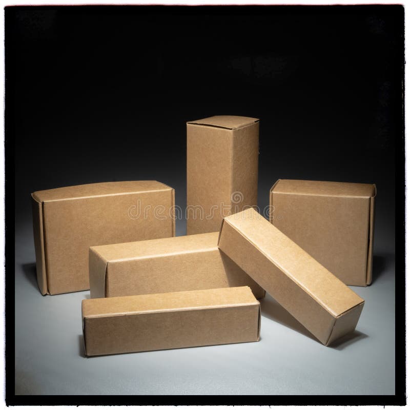 Kraft box stock image. Image of packaging, bottle, generic - 115952313